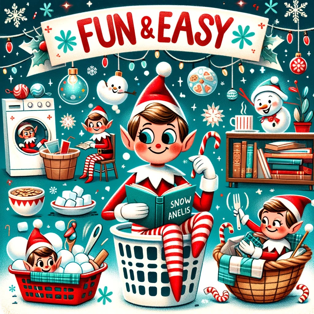 Fun and Easy Elf on the Shelf Ideas Using Household Items | by ...
