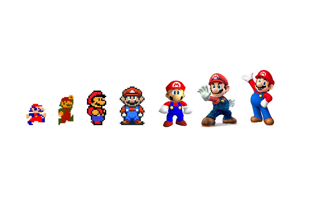 Evolution of Mario: a Staple for Classic and Modern Graphics | by Sonia ...