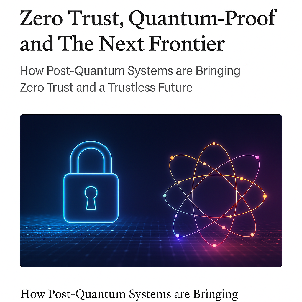 Zero Trust, Quantum-Proof: The Next Frontier | by Anil Nimmagadda | Medium