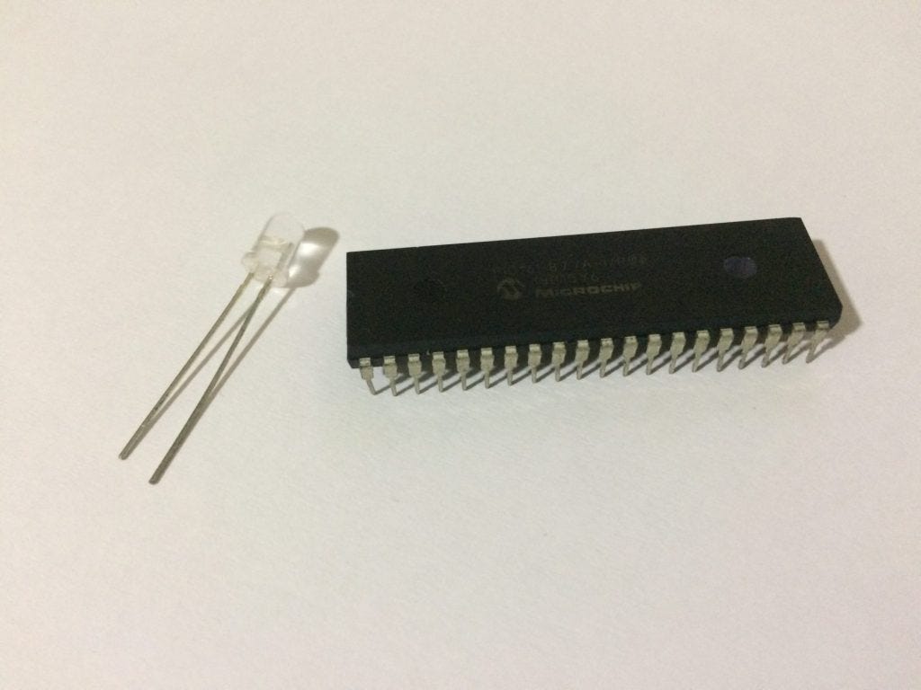 Beginner’s guide to blinking an LED with Microcontroller (PIC16F877A ...