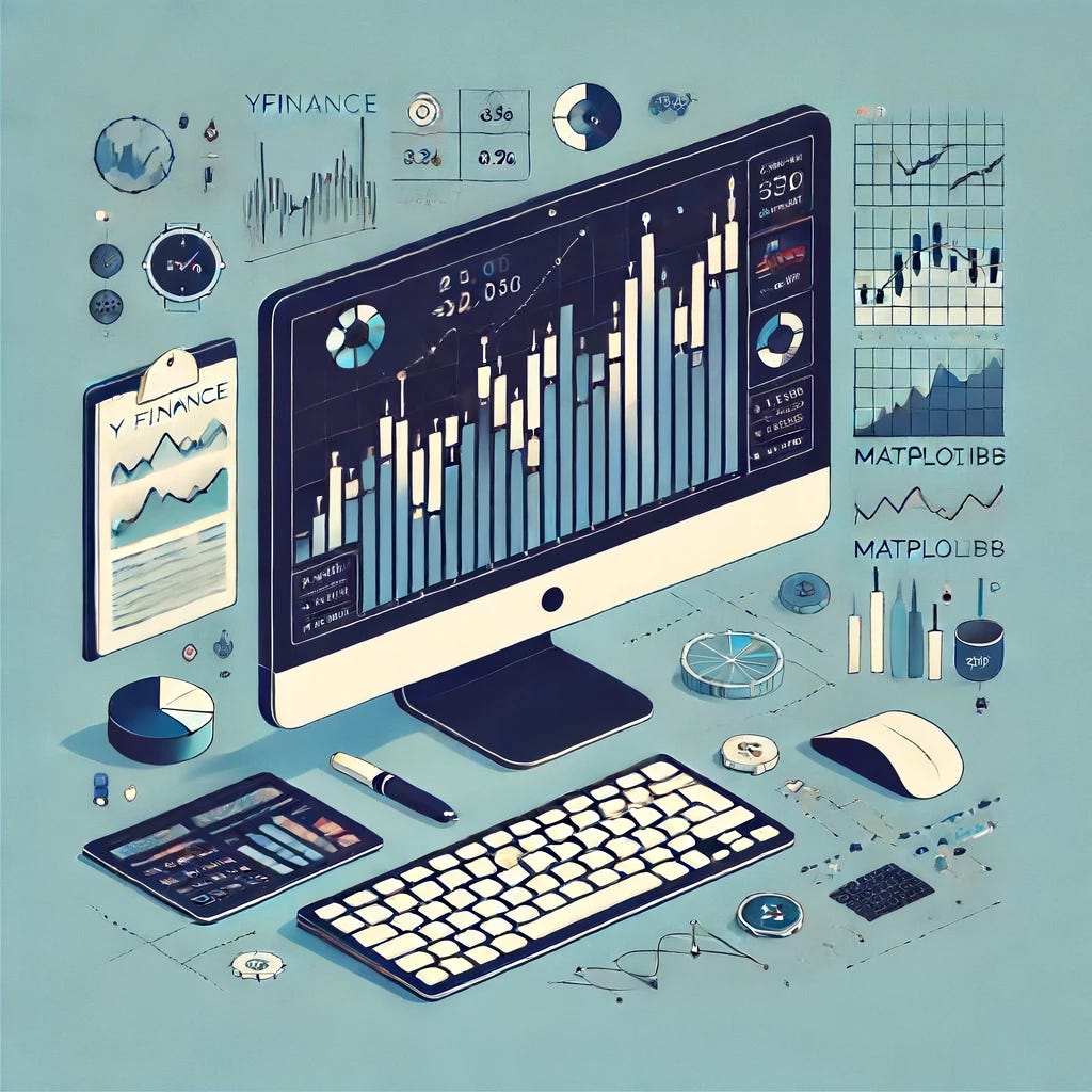 [Python]Using yfinance and matplotlib to visualize recent stock market. | by KitPyLearn | Medium