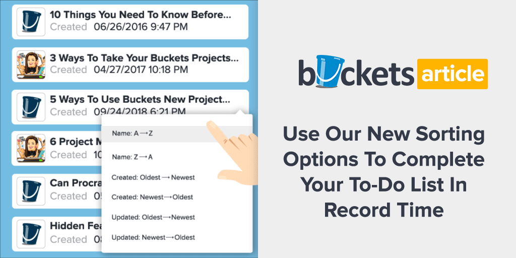 Use Our New Sorting Options To Complete Your To-Do List In Record Time ...