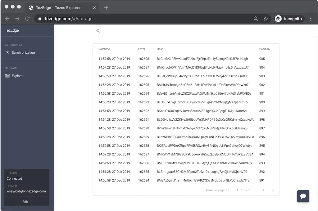TezEdge Explorer: An in-depth node explorer that shows all interactions between the Tezos ...