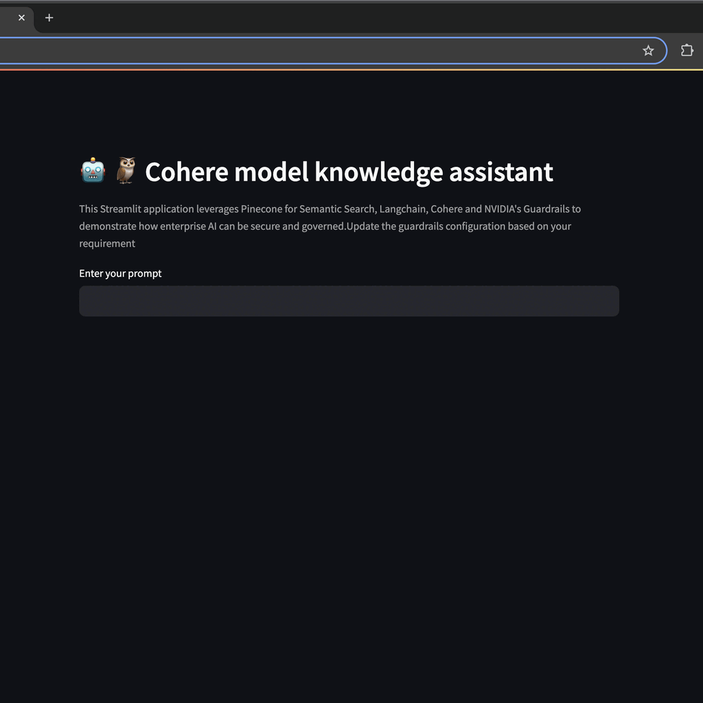 Building a Secure and Intelligent AI Chatbot: Combining Cohere, NeMo Guardrails, and Pinecone ...