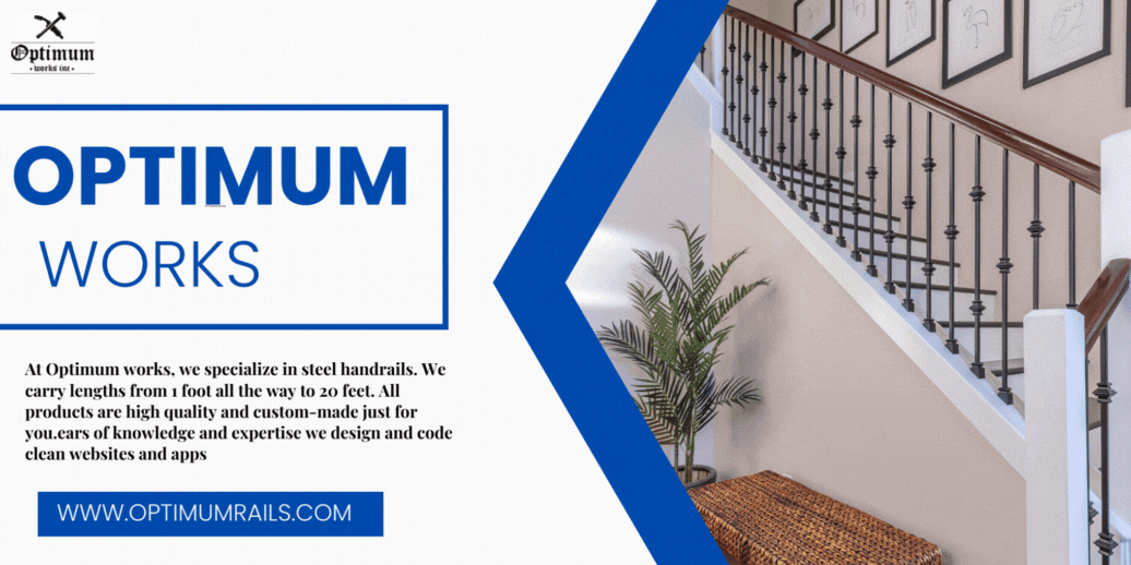 Buy Rectangle Metal Handrails- Optimum Works - Optimum Works - Medium