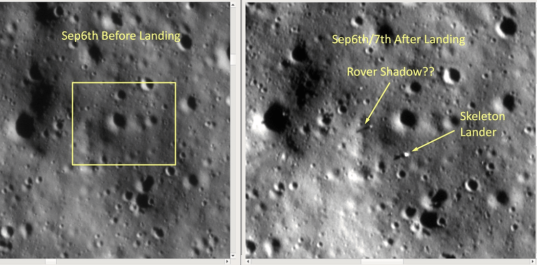 Chandrayaan2 Rover might be still intact : OHRC images from Sep6th ...
