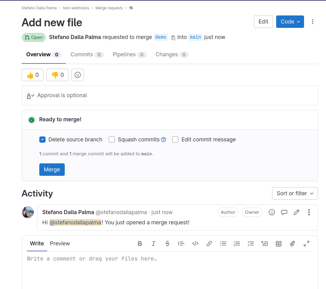 Streamlining Merge Requests: A Step-by-Step Guide to Building a Simple ...