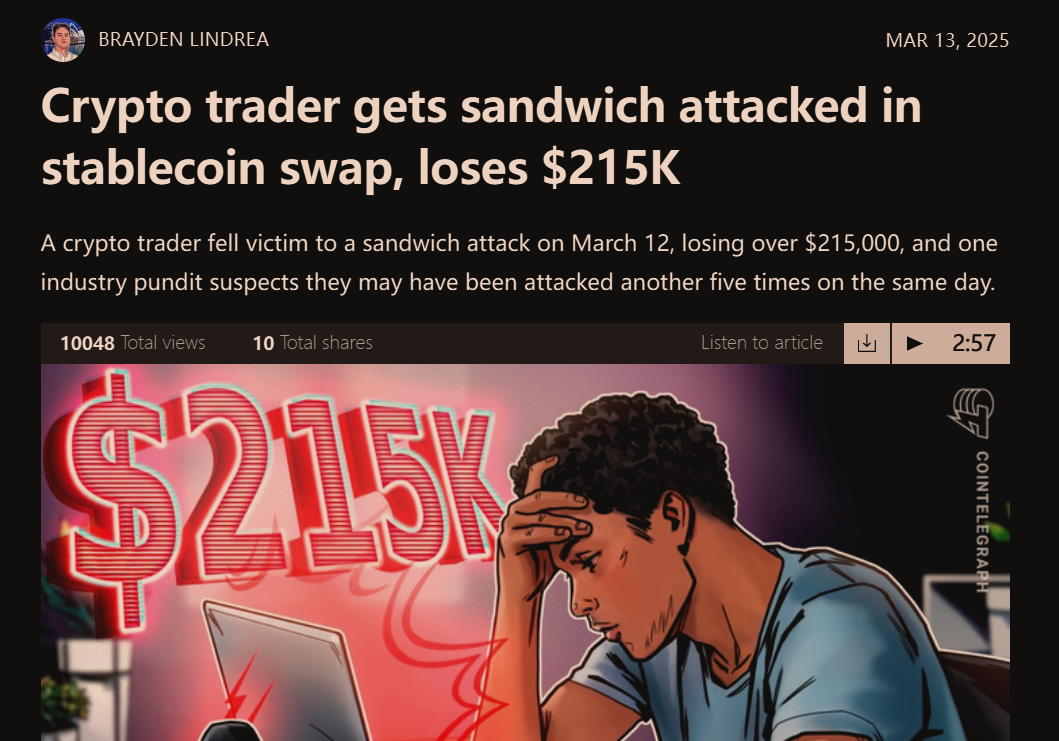 Comprehensive Analysis of MEV Sandwich Attacks: From Transaction ...
