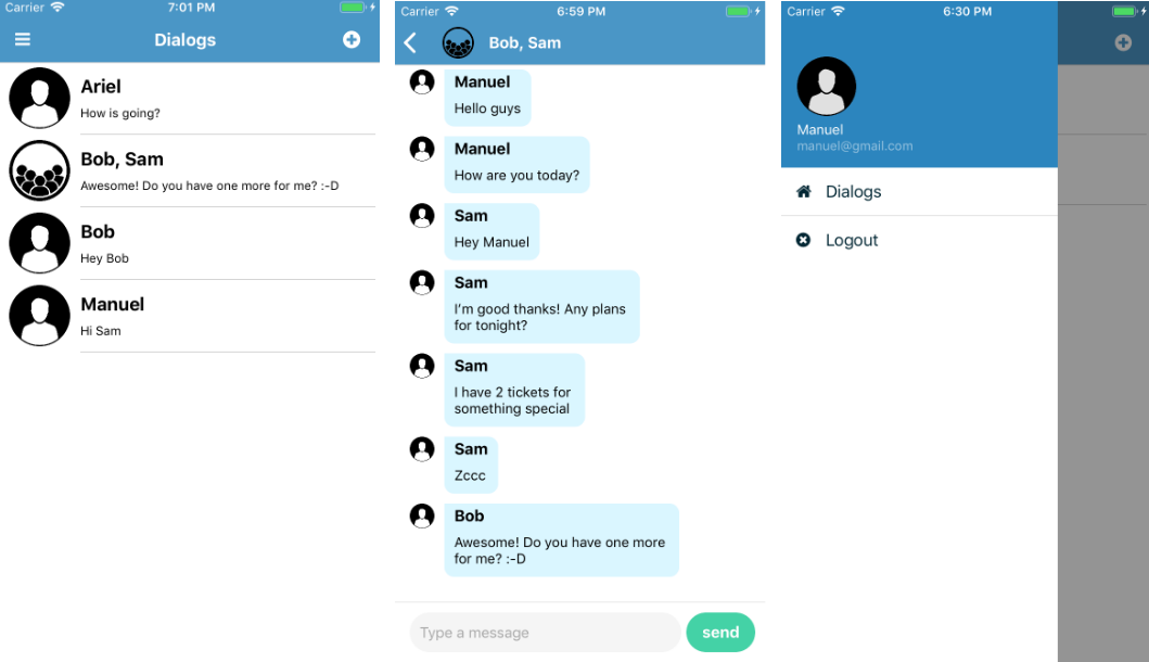 ConnectyCube TextChat code sample for NativeScript | by ConnectyCube | Medium