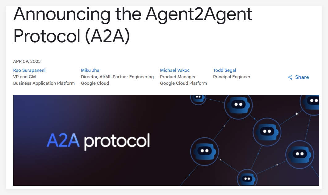 AI Daily Pulse: Google Introduces Agent2Agent (A2A): An Open Protocol for Cross-Vendor AI Agent ...