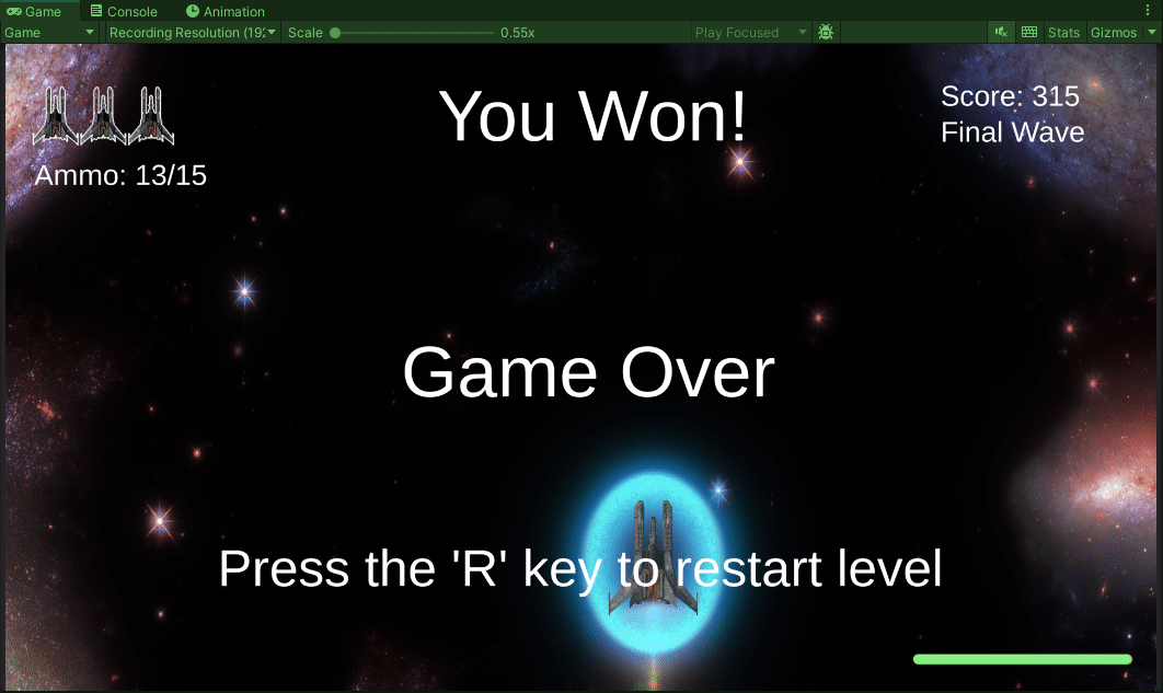 Adding A Boss Fight Part 4: You Win/Game Over Screen | Unity Developer | by Derek Anderson | Medium