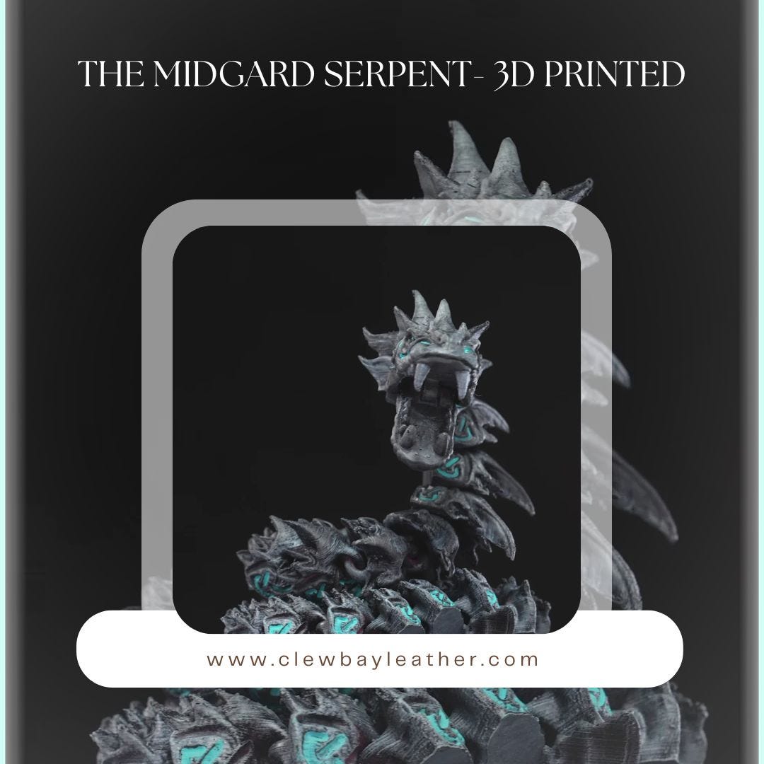 Dive into Norse Mythology with Midgard Serpent-inspired 3D Printed ...