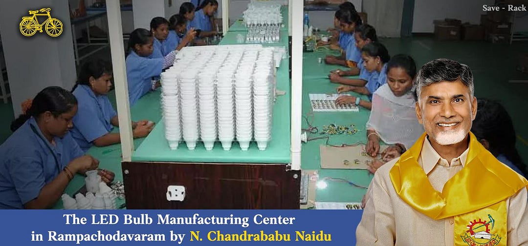The LED Bulb Manufacturing Center in Rampachodavaram by N. Chandrababu ...
