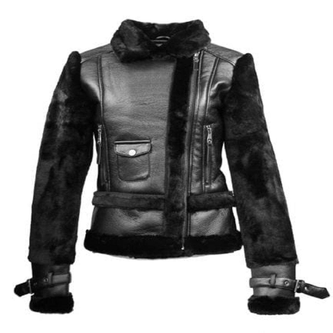 Title: Elevate Your Style with the Women’s Top Gun Vegan Black Leather ...