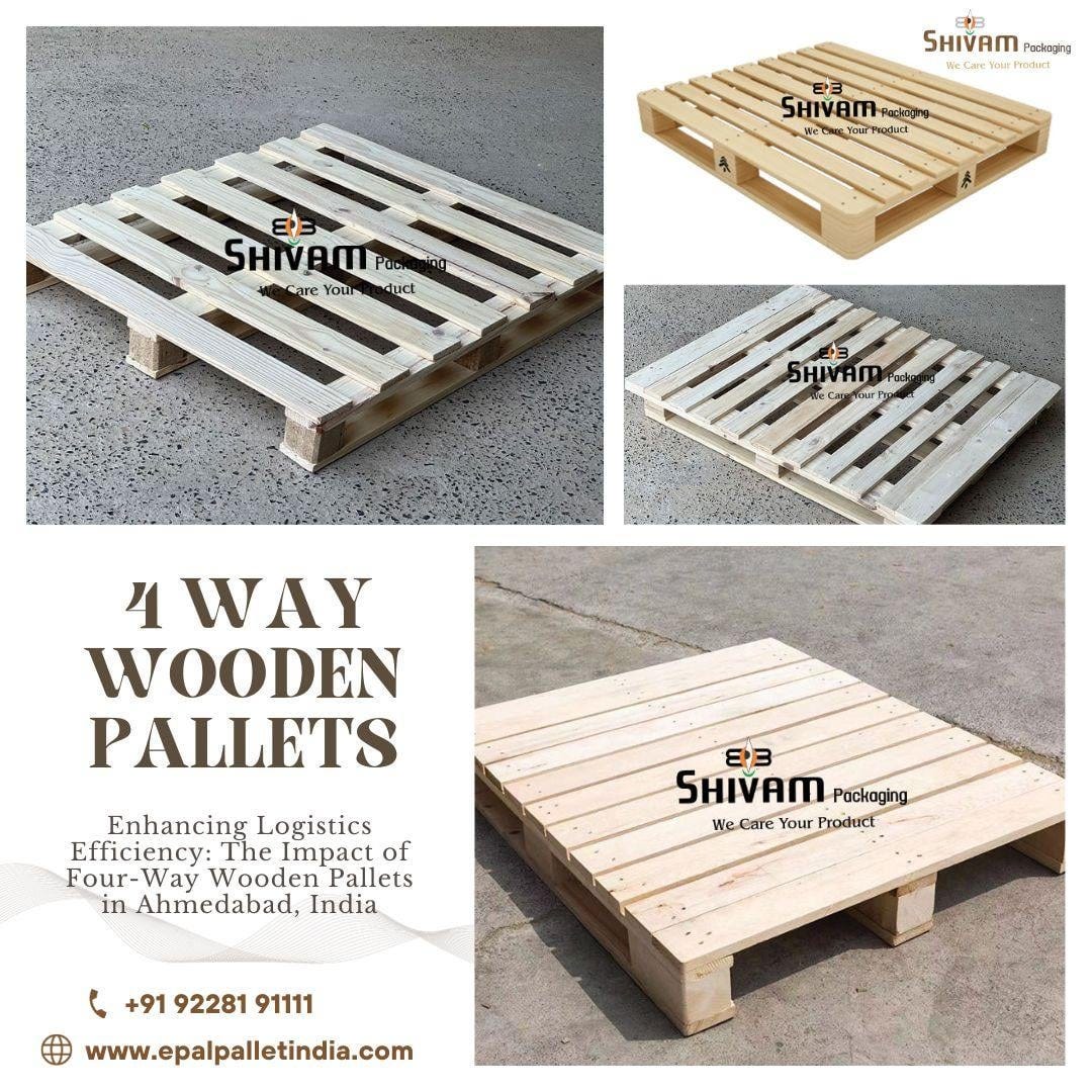 Elevate your logistics game in Ahmedabad with 4-way wooden pallets - Shivam Packaging - Medium