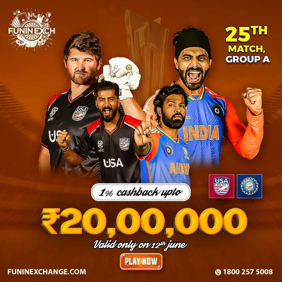 Funinexchange: T-20 World Cup 2024 Epic Cricket Fun INDIA vs USA | by Funinexchange | Jun, 2024 ...