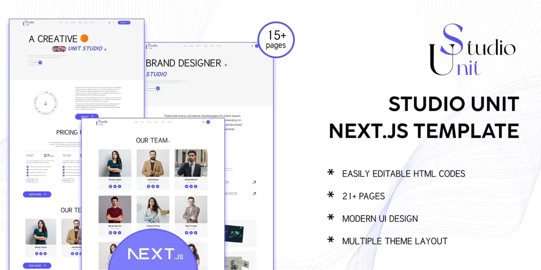 Studio Unit: Elegant Website Agency Next JS Design Template | by ...
