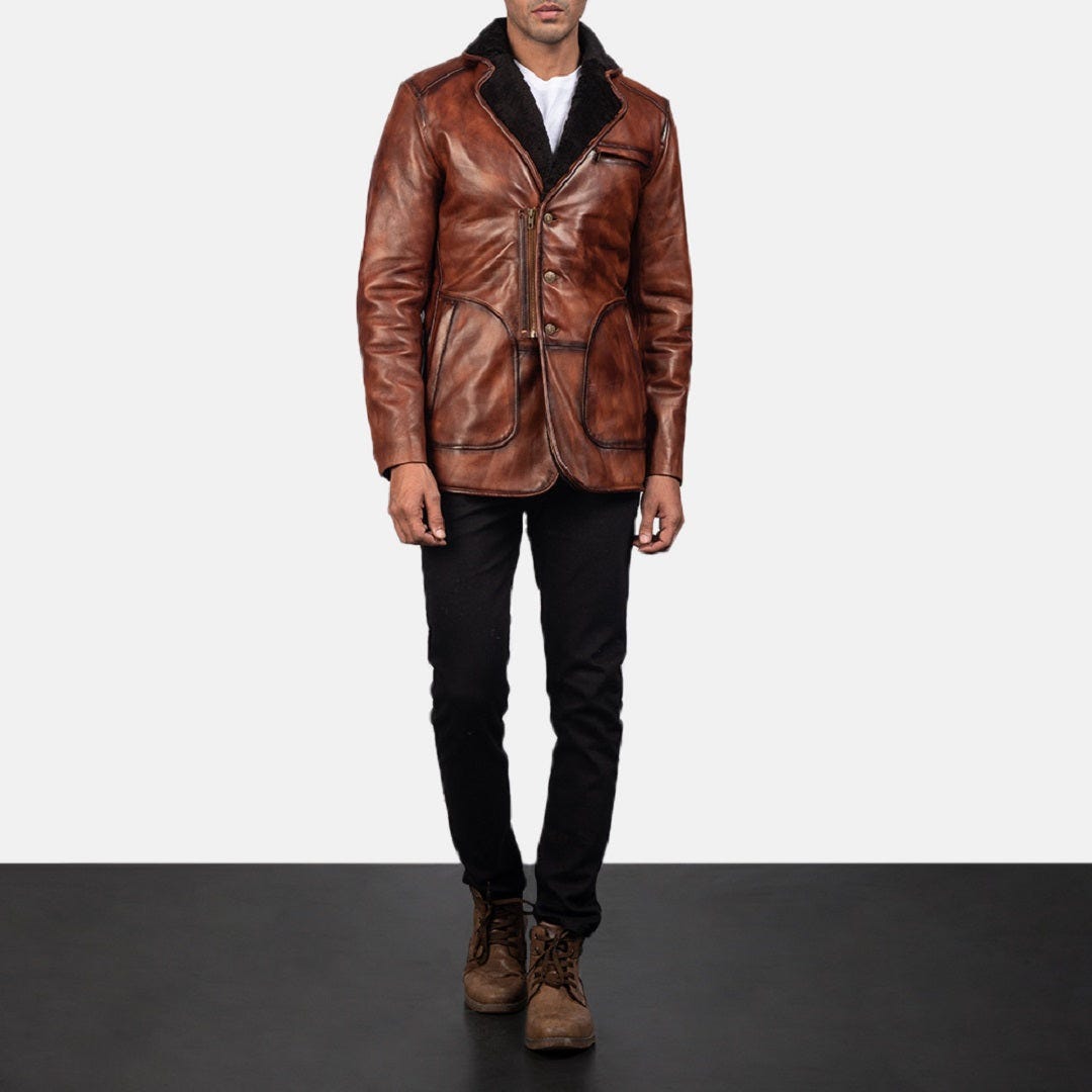 Channel Your Inner Warrior with the Rocky Brown Fur Leather Coat | by ...
