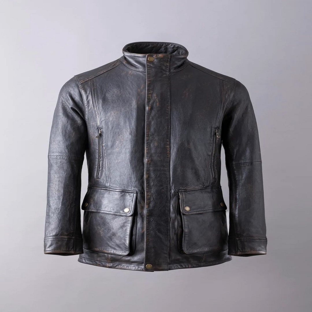 Title: The Timeless Appeal of the Jonathan Leather Jacket in Black ...