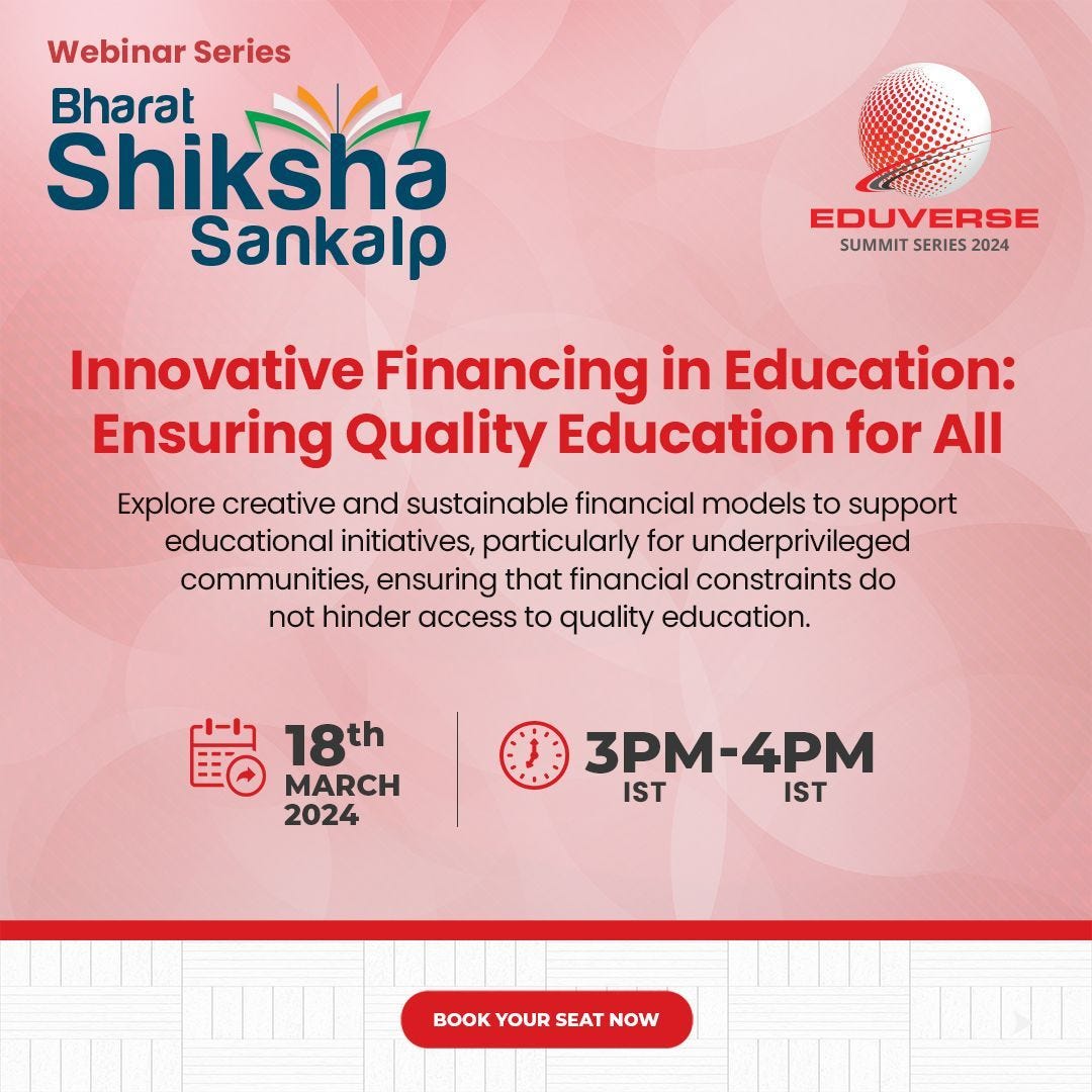 Bharat Shiksha Sankalp- Navigate the Eduverse Summit 2024 Webinar ...