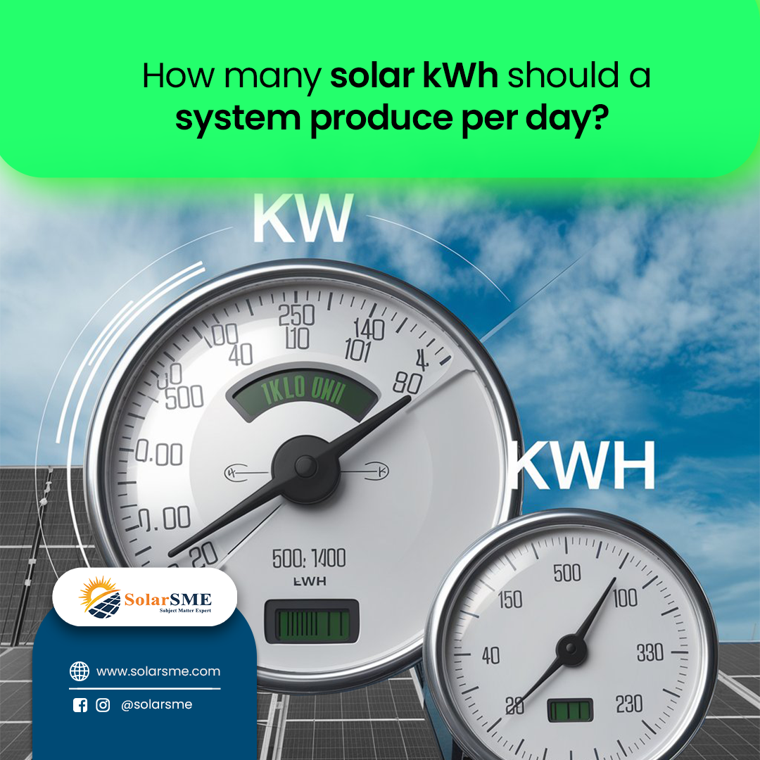How many solar kWh should a system produce per day? | by Solar SME Inc ...