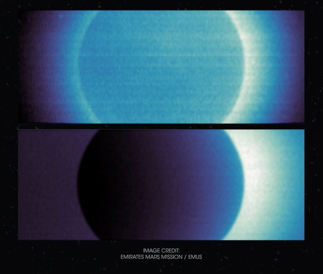 UAE-Hope Probe: Stunning Photos of Atomic Hydrogen Around Mars! | by ...