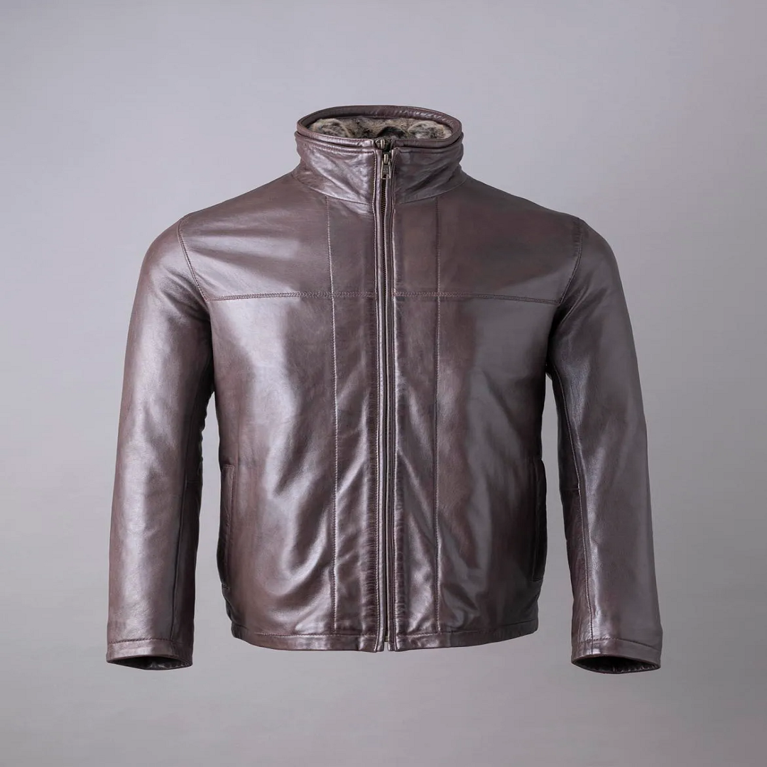 Rhys Leather Jacket in Brown: A Timeless Classic for Rugged Elegance ...