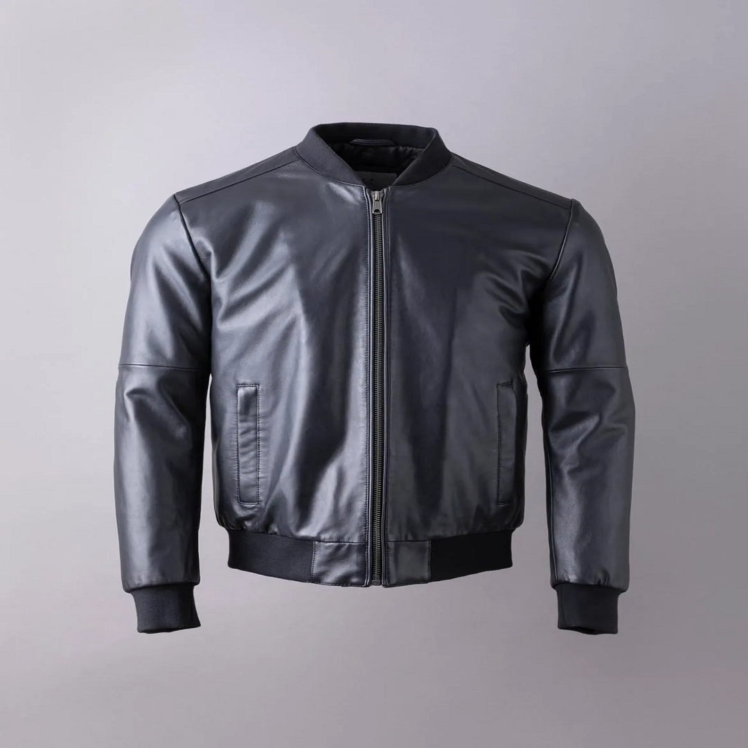 **The Timeless Classic: Colton Leather Bomber Jacket in Black** | by Leather Jacket UK | Jan ...