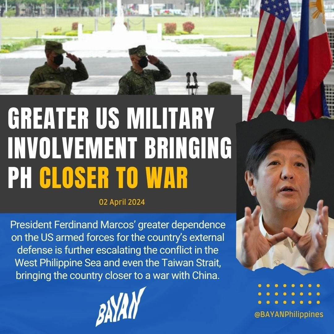 Greater US military presence and involvement will escalate WPS conflict ...