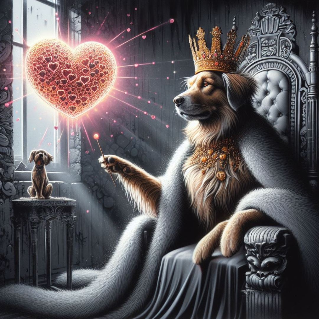 Day 37 with AI: Queen of Dogs. I used AI to imagine the queen of dogs ...