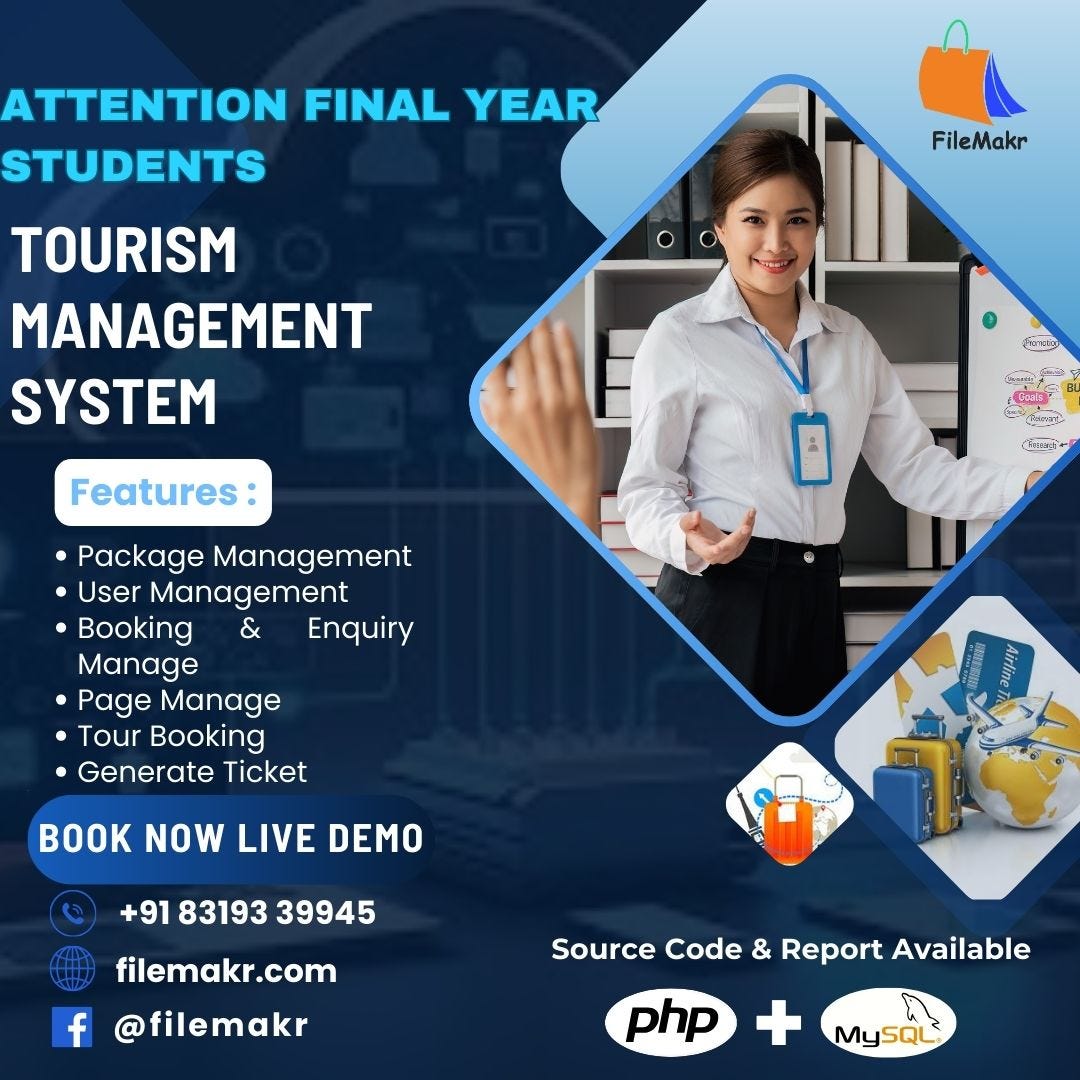 Ace Your Final Year Project with FileMakr’s Tourism Management System ...