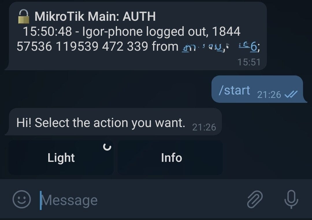 We control the light in a smart home by Telegram | by Igor Mullin | Medium