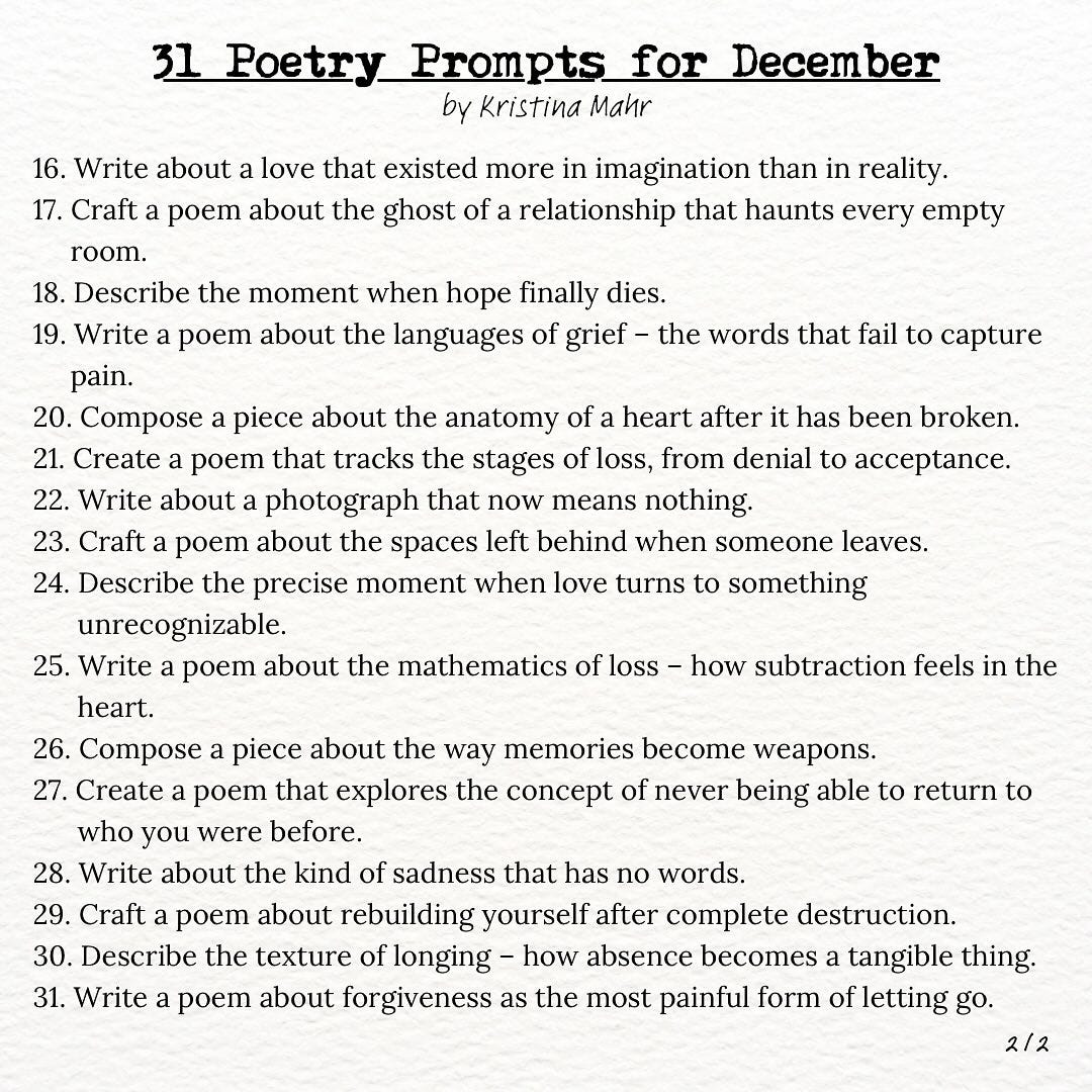 16 Days of Poetry. Write about a love that existed more in… | by James ...