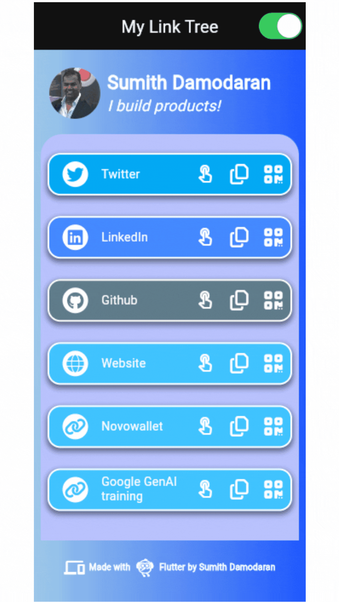 Building a Flutter Link Tree Chrome Extension | by Sumith Damodaran Parambat | Medium