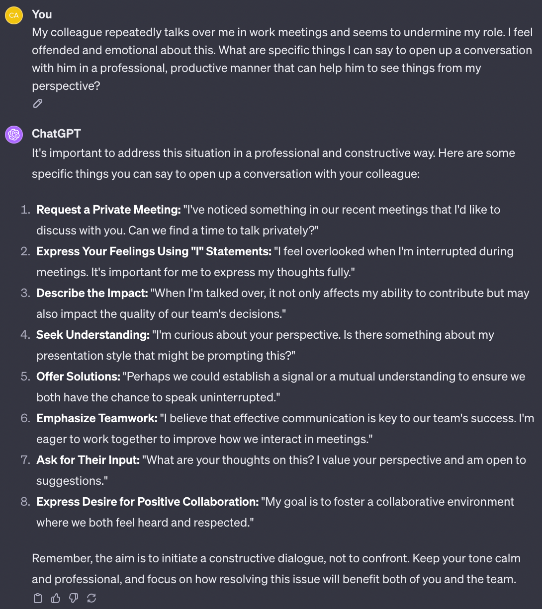 Op-Ed #1: Leveraging AI to Navigate Difficult Conversations | by Catie Cole | b8125-fall2023 ...