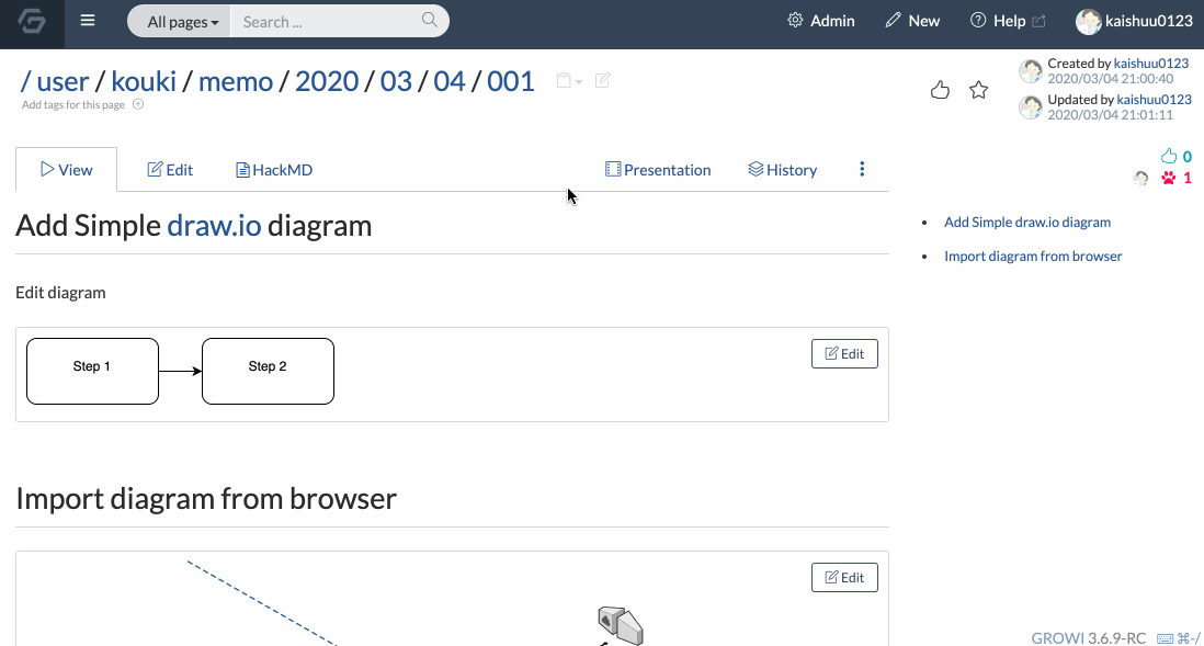 Add draw.io integration to GROWI, and released as v3.7.0-RC | by Koki Oyatsu | Medium