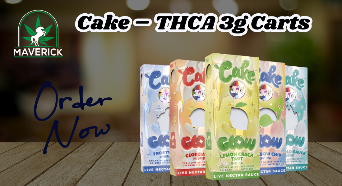 Cake Glow THCa Vape Carts: Top Quality & Flavor | Maverick Dispo | Medium