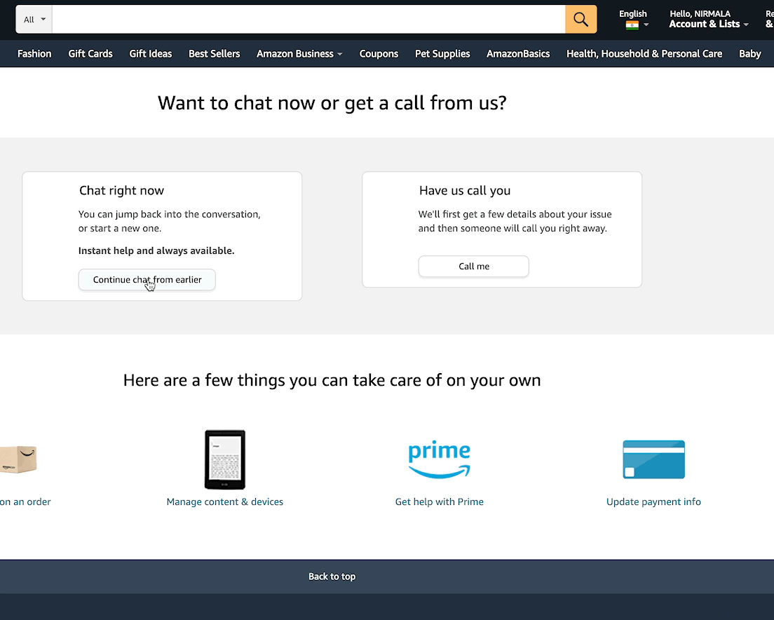 #1 — Amazon Chatbot chat text link - Amazinguiux - Medium