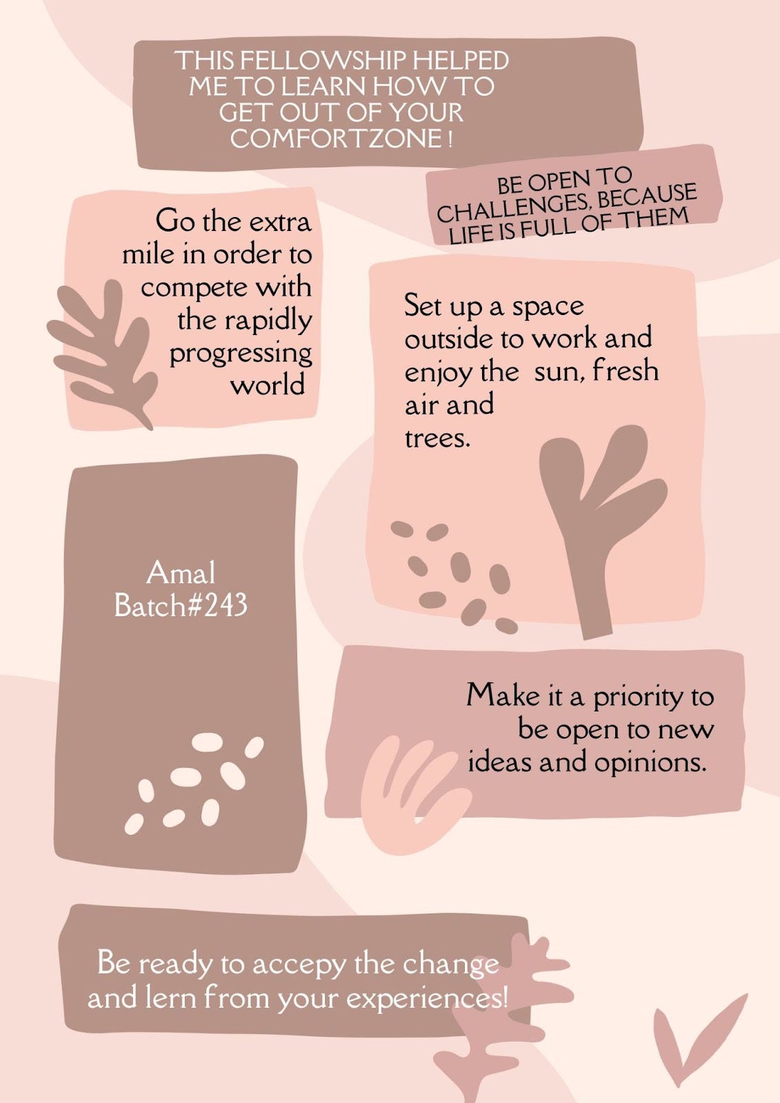Reflection on Amal Fellowship. When I reflect back on the incredible ...