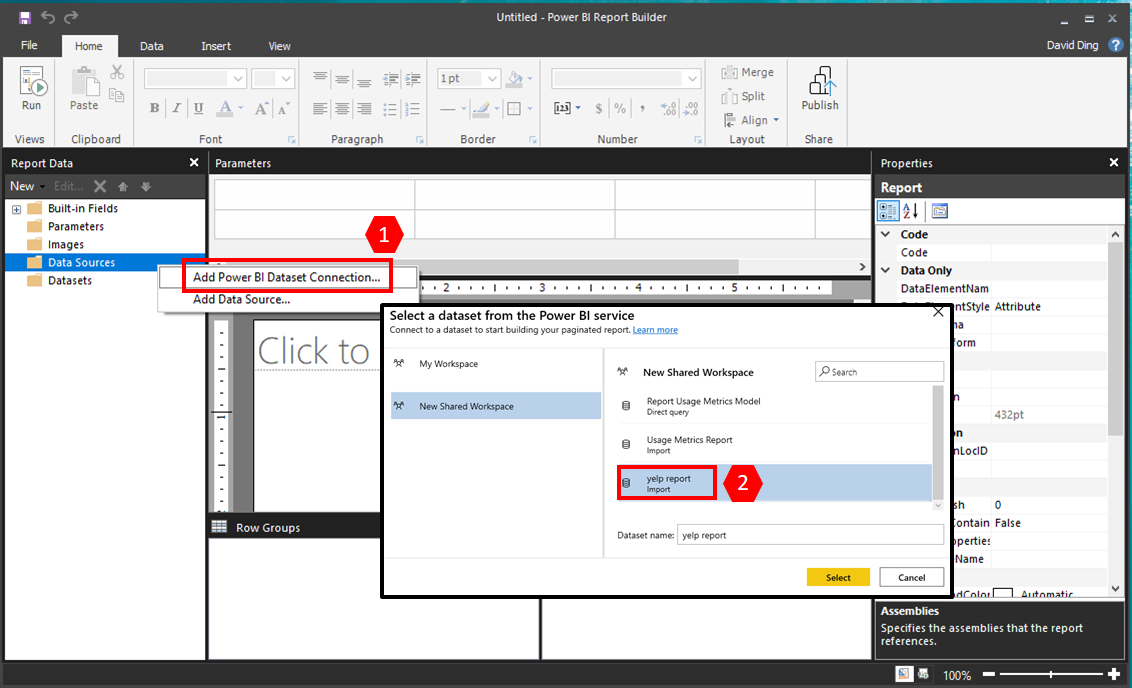 How to use Paginated Report Builder in Power BI | by David Ding | Medium