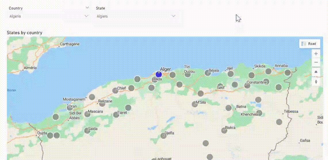 How to Dynamically highlight a bubble in Power BI MAP Based on Slicer ...