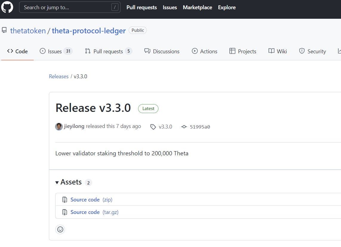 Theta Validator Node stake requirement lowered to 200k THETA in upcoming Theta version 3.3 ...