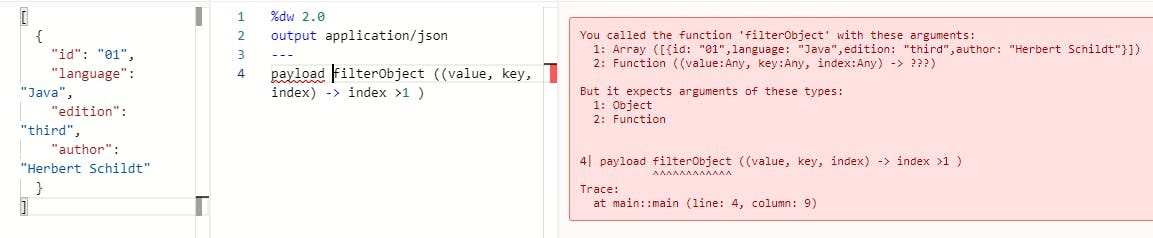 DataWeave : filterObject(). filterObject () : | by SANDEEP ANUMULA | Medium