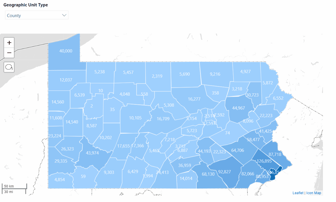 Dynamic Choropleth Maps in Power BI using Icon Map | by Josh Rosenberg | Medium
