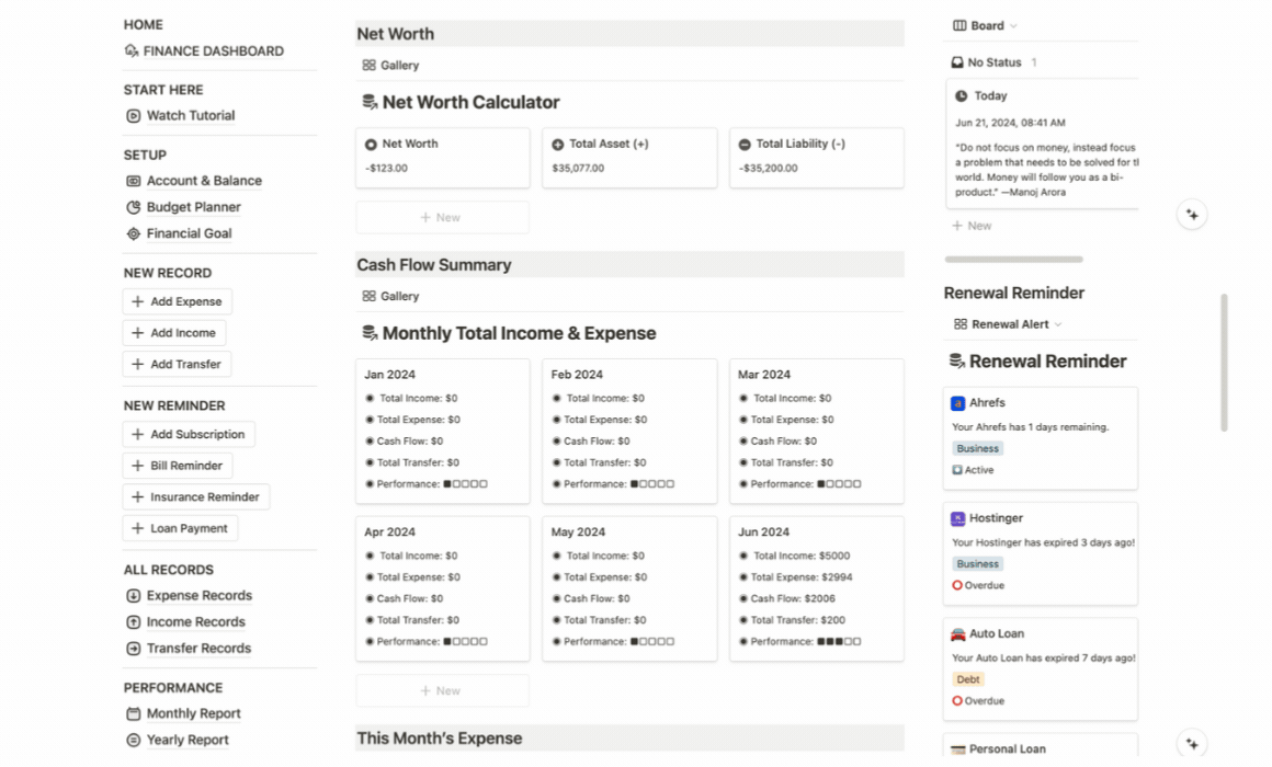 Notion Finance Tracker: How to Organize Your Personal Finances Easily ...