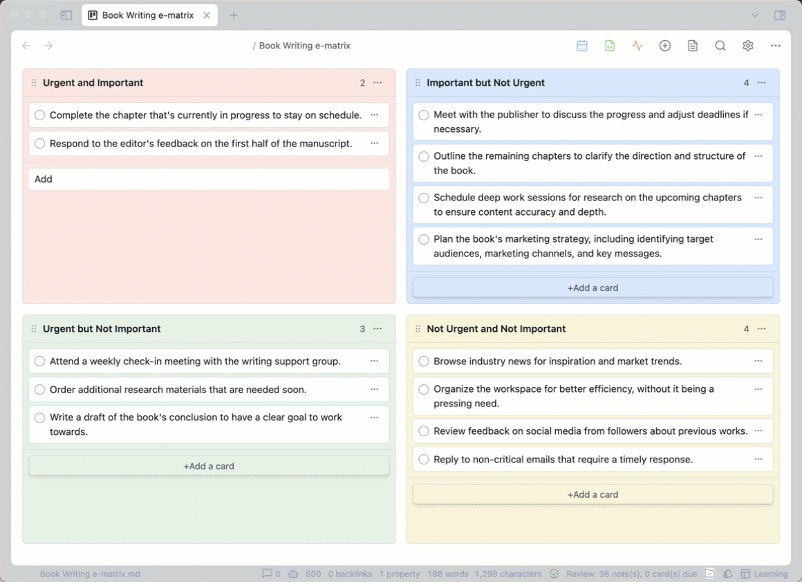 Eisenhower Matrix Kanban Style. A simple implementation of this time ...