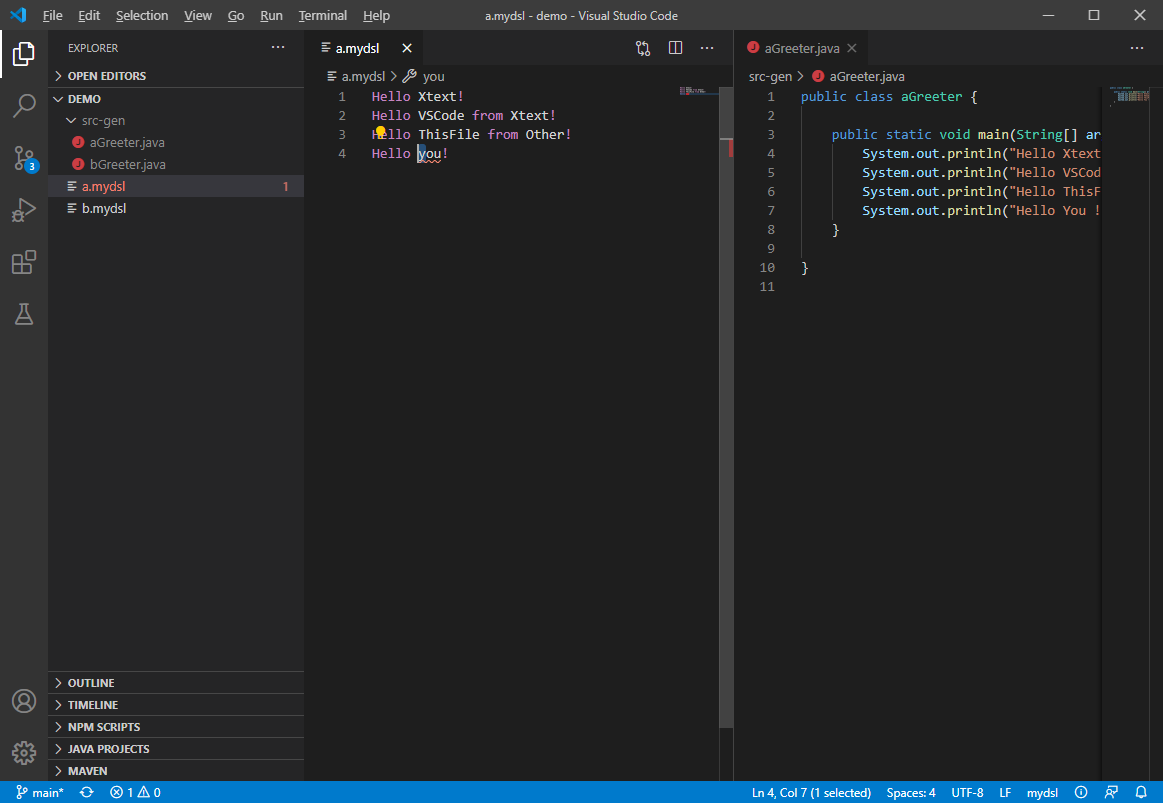 8 works to improve VS Code Extention using Xtext | Medium