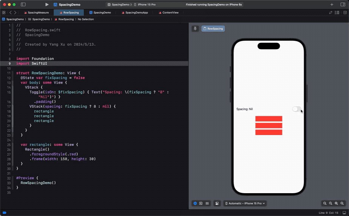 What Does spacing = nil Mean in SwiftUI? | ITNEXT