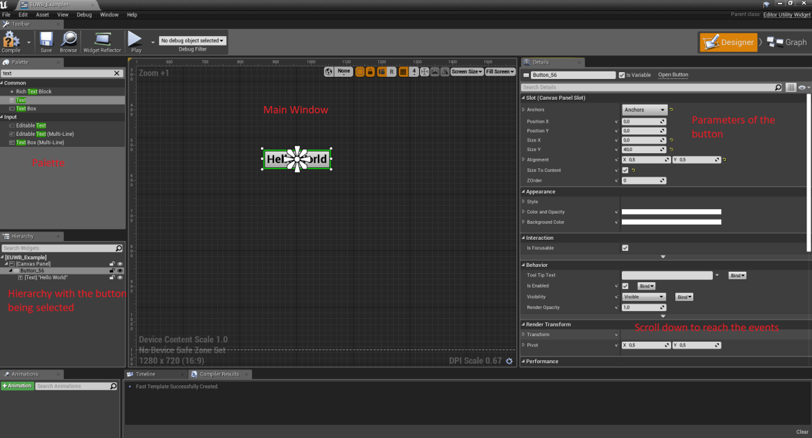 UE4 — Editor widgets with UMG (4.22) | by Alexandre Lombard | Medium