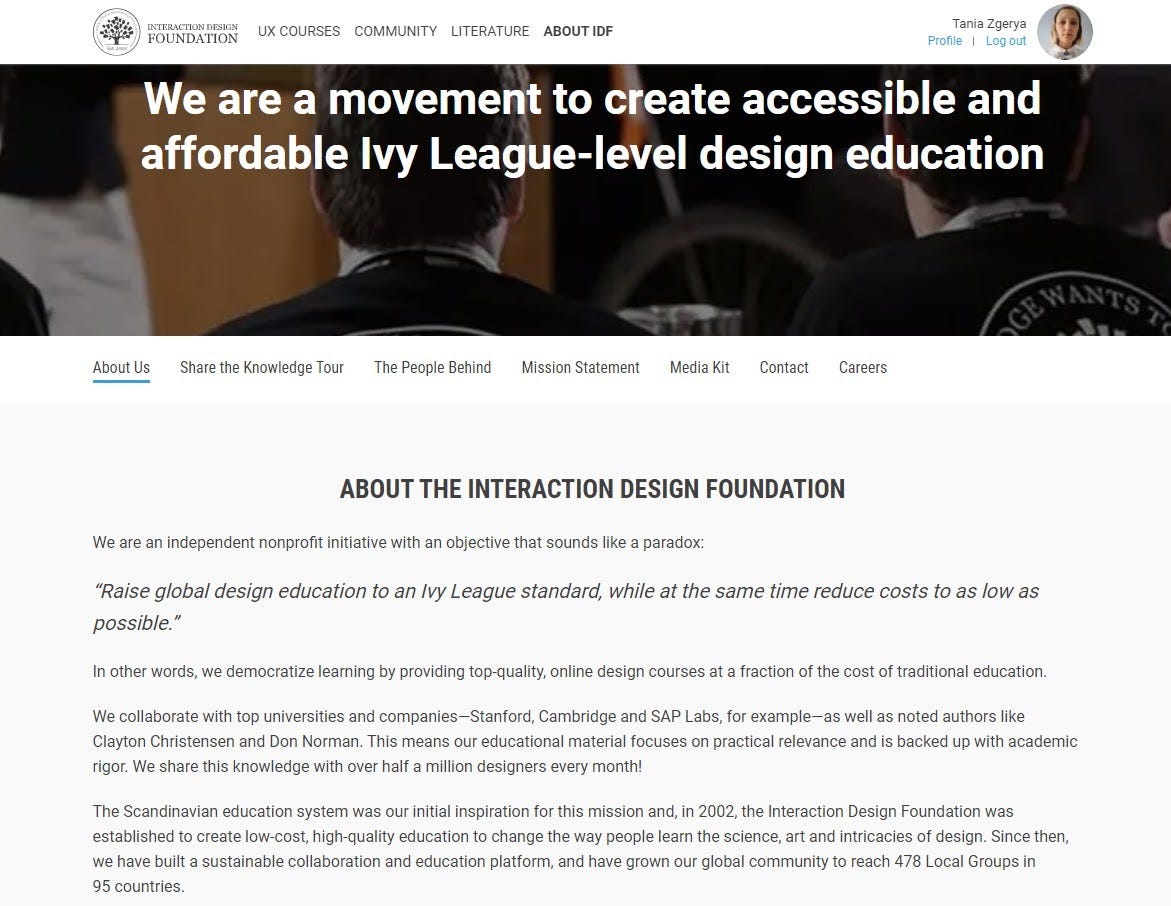 Learning UX Design with the Interaction Design Foundation — A Review ...